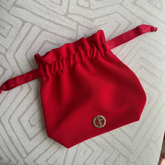 Giorgio Armani | Bags | Giorgio Armani Beauty Red Pouch | Poshmark
